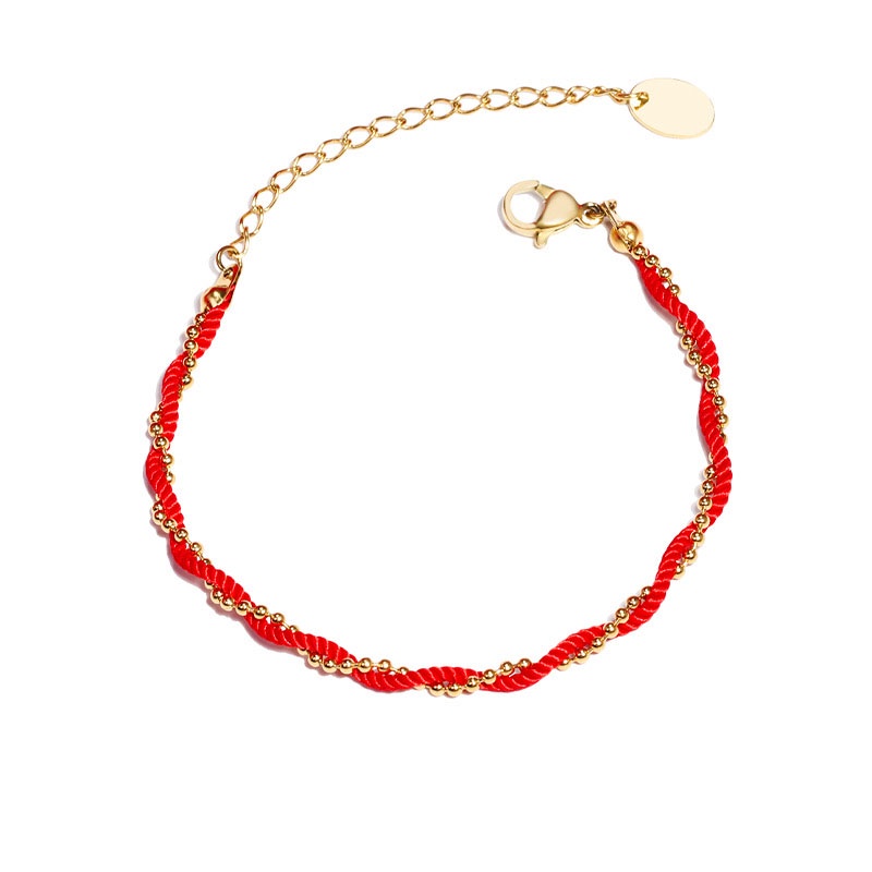 Jual Gelang tangan tali merah titanium korea style anti karat | Shopee ...