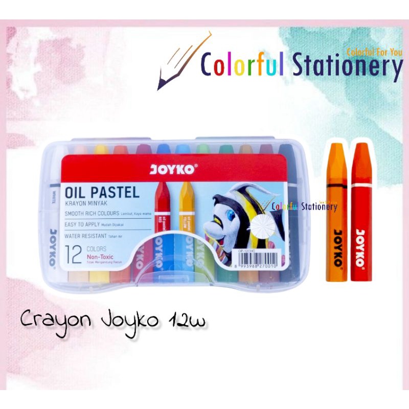 Jual Crayon Oil Pastel Joyko 12 Warna 12S | Shopee Indonesia