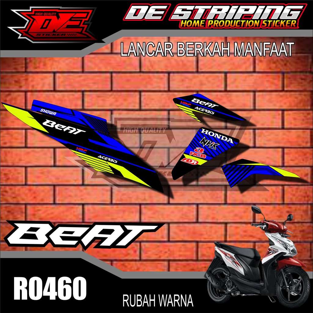 Jual Striping Variasi Motor BEAT FI Motif BALAP keren Semi Full R0460 ...
