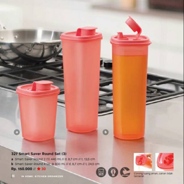 Jual Smart Saver Round Set (3pcs) Tupperware Ori | Shopee Indonesia