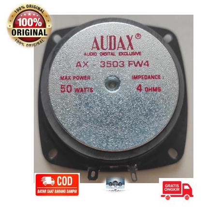 Jual AUDAX ORIGINAL Speaker 3,5 Inch Daya 50 Watt AX-3503 Woofer ASLI ...