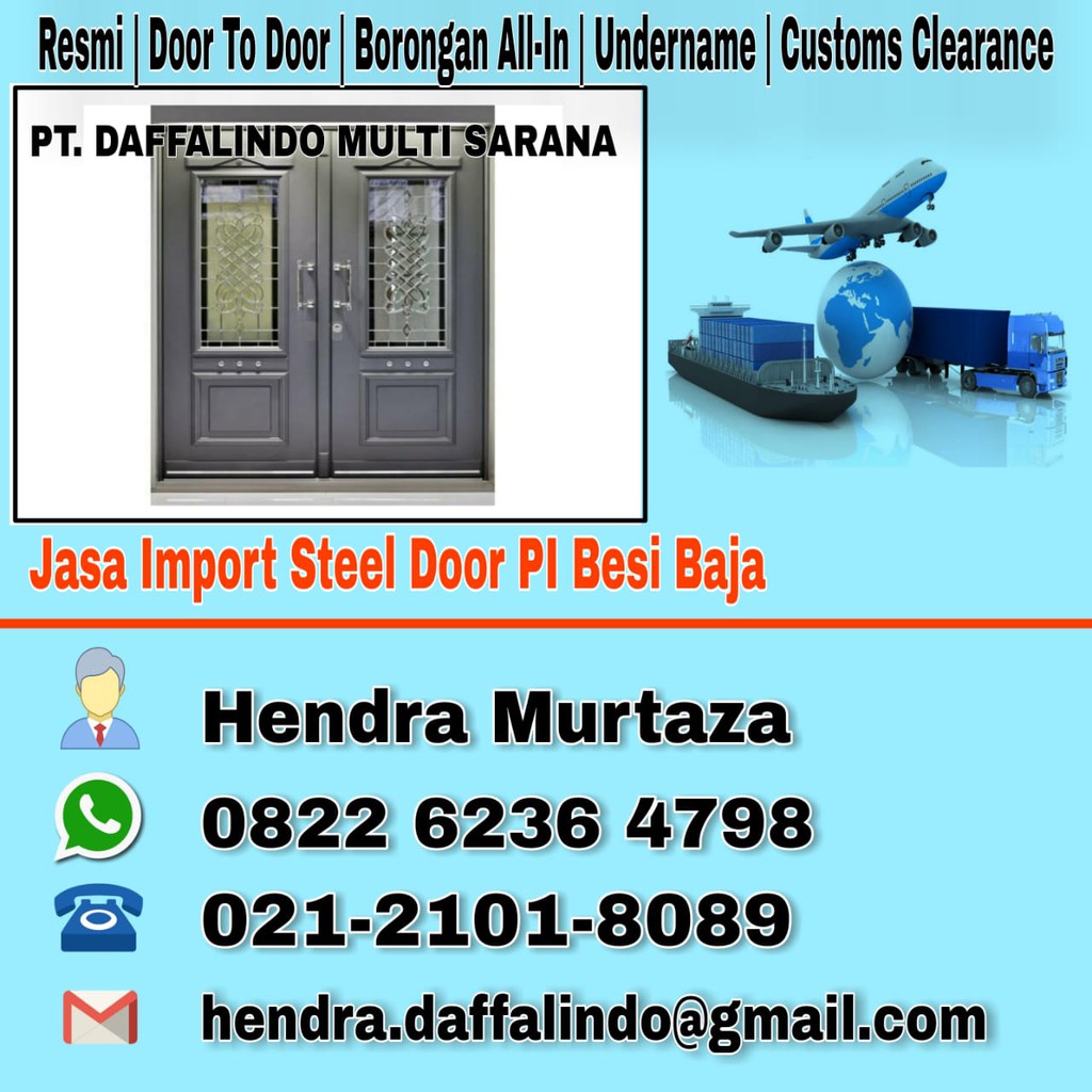 Jual Jasa Import Resmi Steel Door Dari China | Jasa Import Barang Izin ...