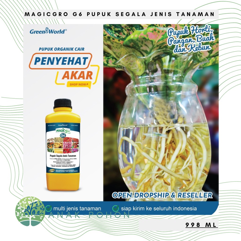 Jual Pupuk Organik MAGICgro G6 - PUPUK PENYEHAT AKAR TANAMAN - Untuk ...