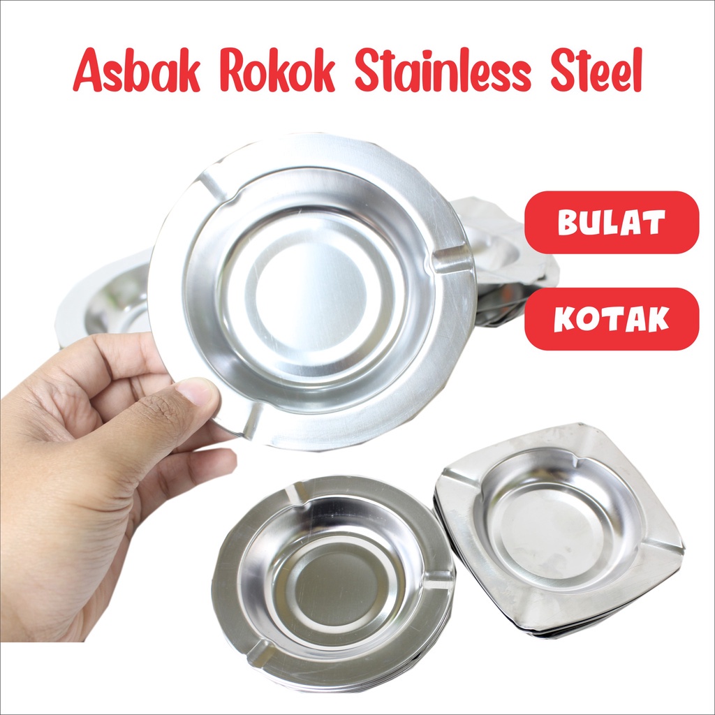 Jual Asbak Rokok / Asbak Rokok Unik / Asbak Rokok Polos Stainless Steel ...