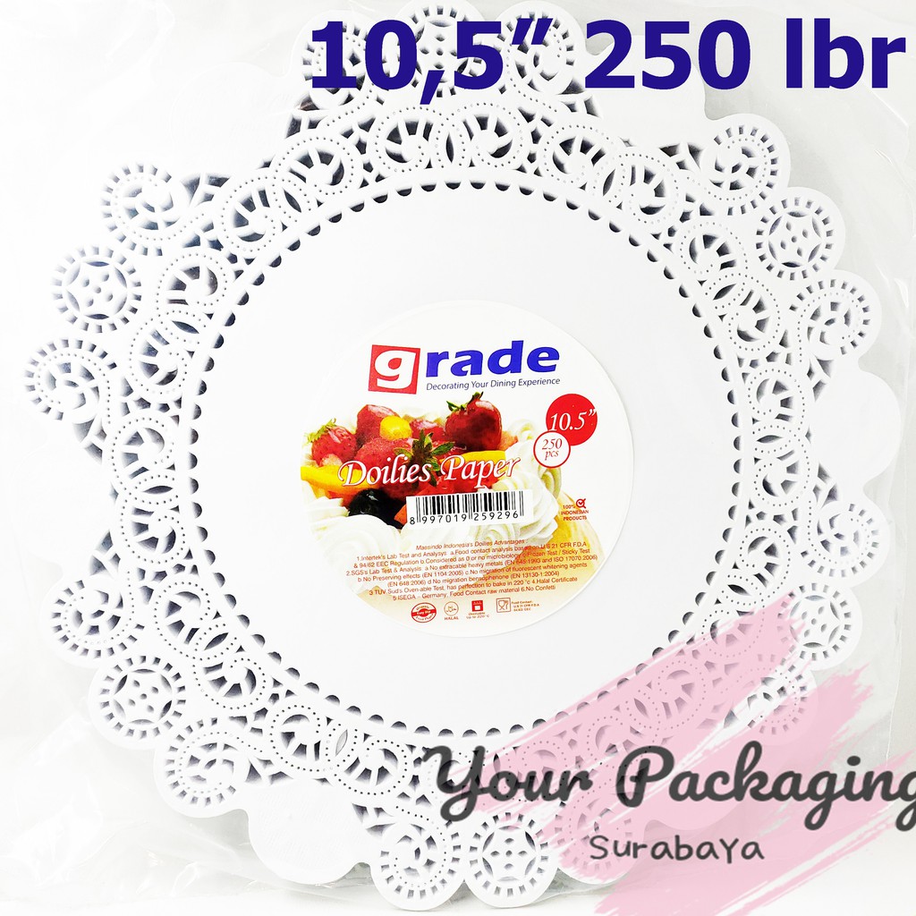 Jual Paper Doilies / Doyleys 10,5" Inch Round White / Alas Kertas Alas ...