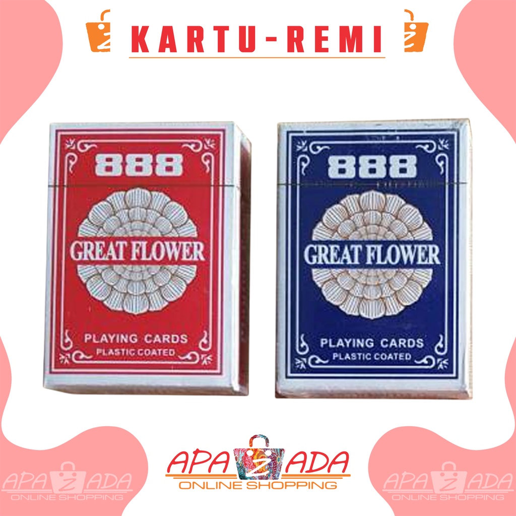 Jual Apazada - Kartu Remi 888 Great Flower / Kartu Poker Anti Air Remi ...