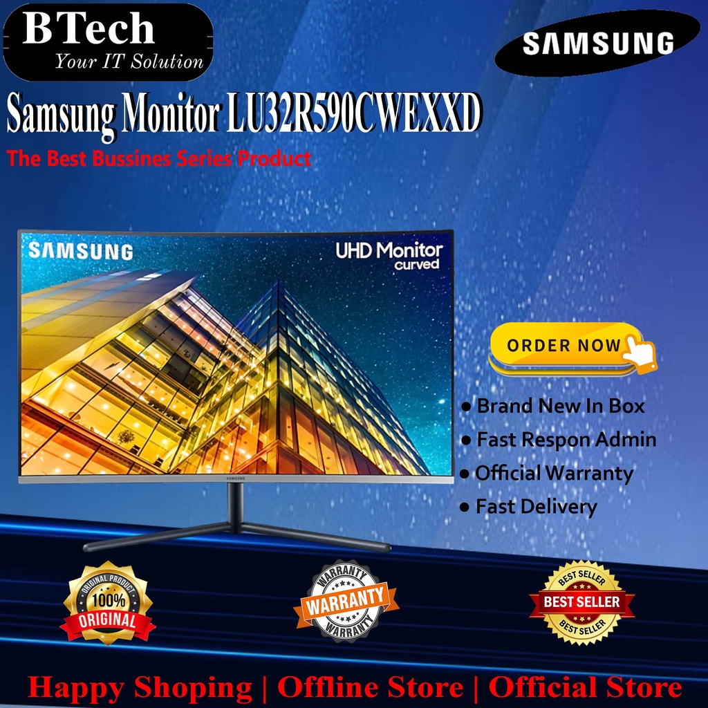 Jual Monitor LED SAMSUNG U32R590 Curved 32" 4K UHD 60Hz HDMI DP 3Yr ...