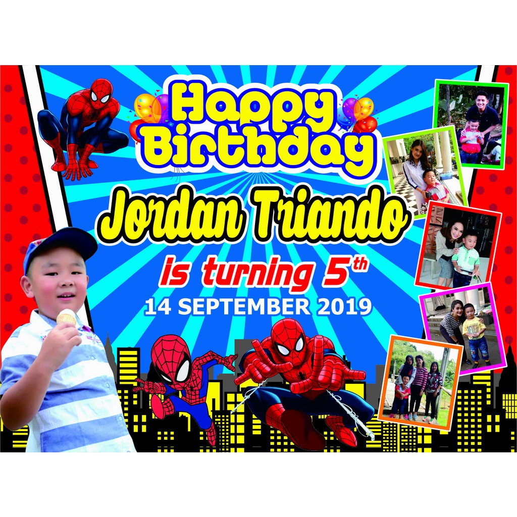 Jual Banner Ulang Tahun Anak, Banner Ultah Anak, Backdrop Ultah Anak ...