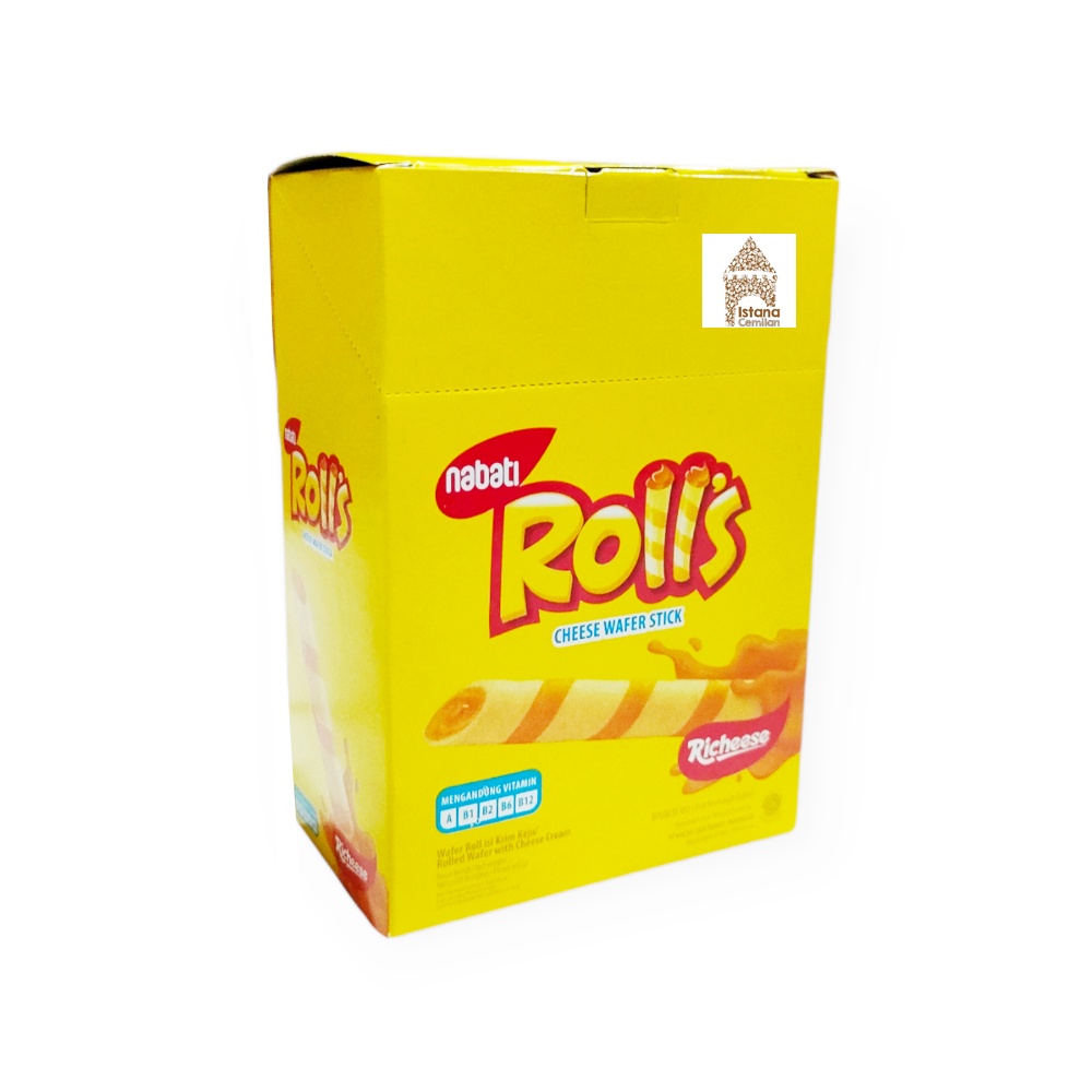 Jual Nabati Rolls Cheese / Chocolate Wafer Stick Keju (isi 20 pcs ...
