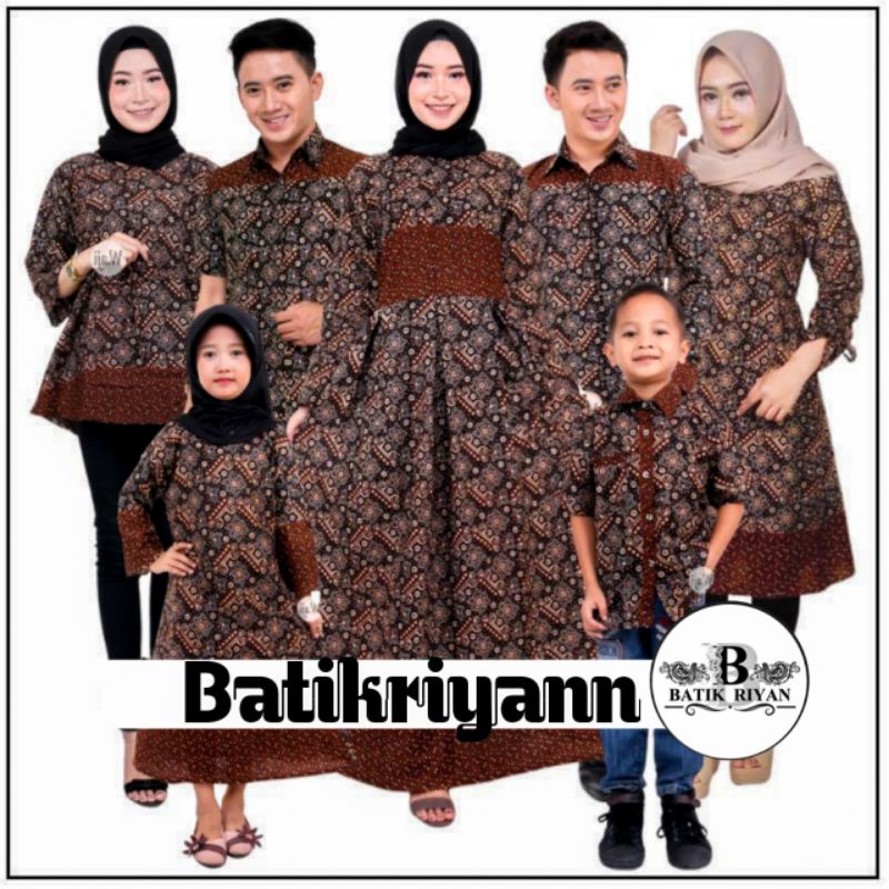 Jual BISA PISAH Batik Couple keluarga sania ruffle ori ndoro jowi dnt ...
