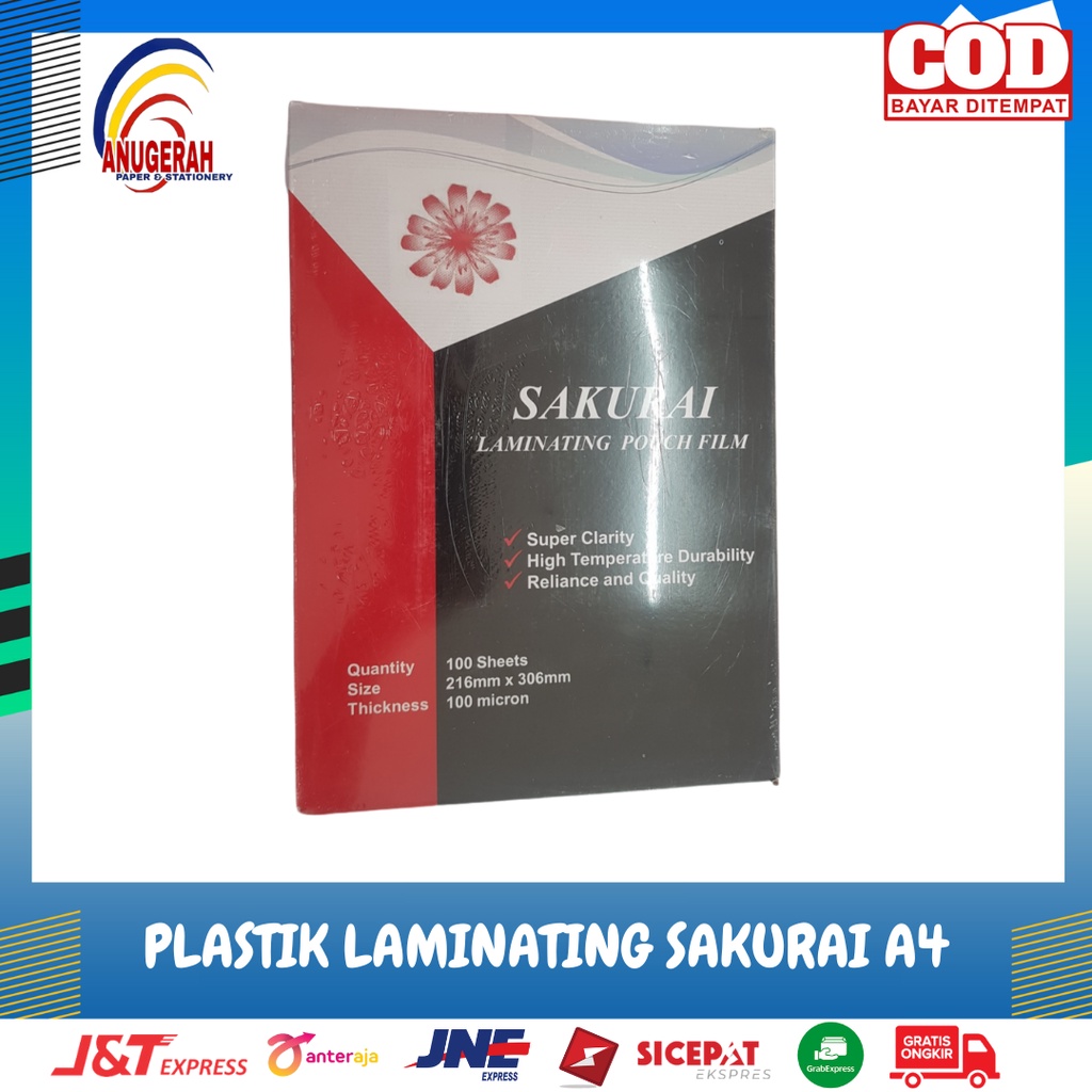 Jual Plastik Laminating SAKURAI / SAKURA A4 (PAK) | Shopee Indonesia