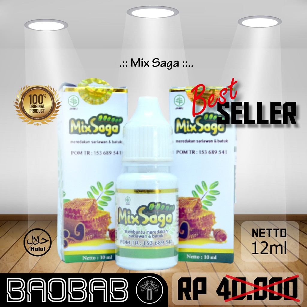 Jual Mix Saga | Herbal Obat Batuk Tetes - 12 ml | Shopee Indonesia