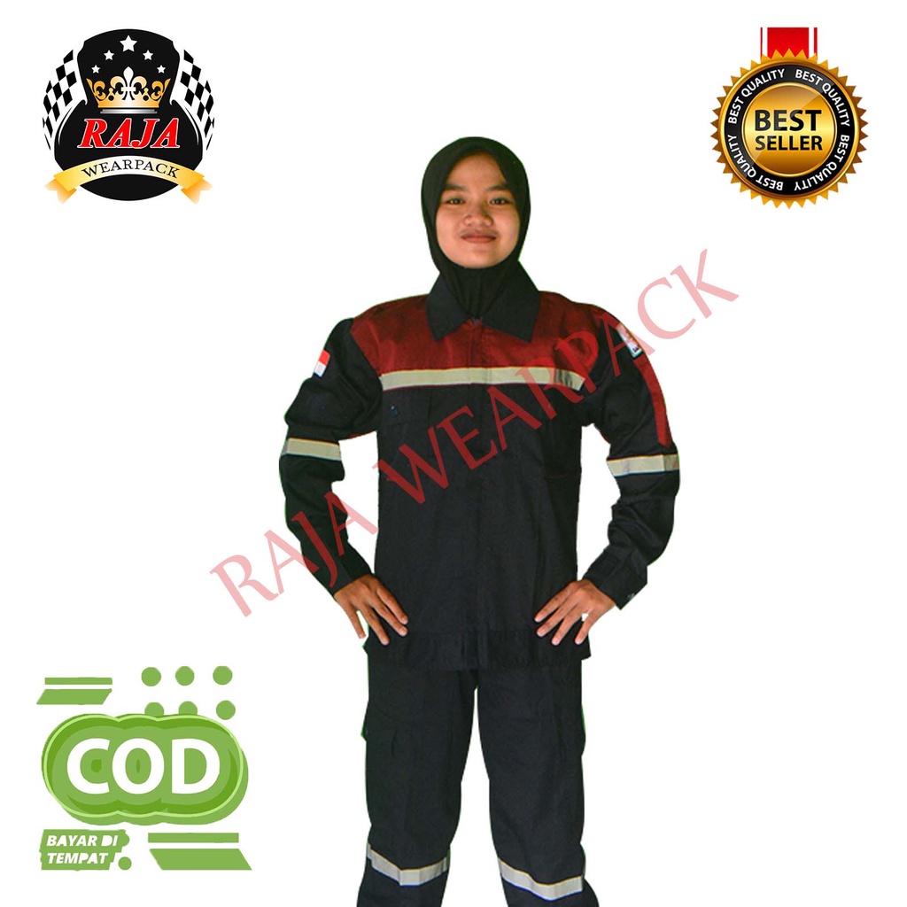 Jual Wearpack Kemeja Proyek Baju Kerja Tambang Welder Lengan Panjang ...