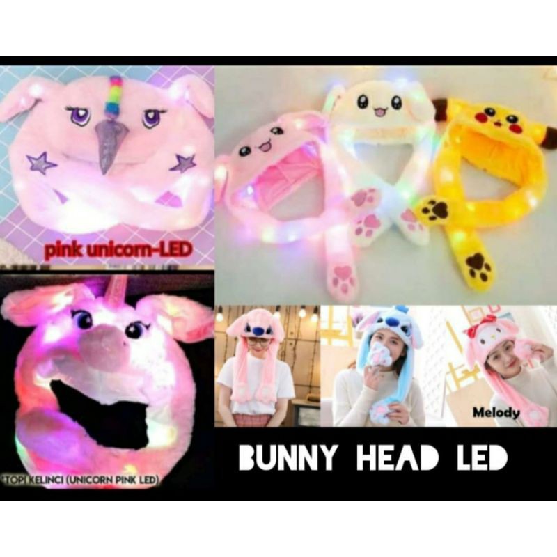 Jual Bunny hat LED Party/Topi TikTok nyalah dan bisa gerak | Shopee ...