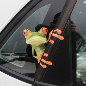 Jual Sticker / Sticker 3D Kartun Kodok Toke Ngintip Kaca Mobil | Shopee ...