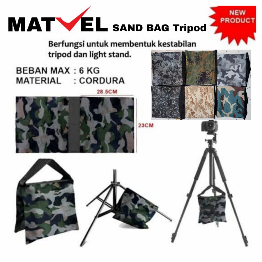 Jual MATVEL Sandbag Army Light Stand CStand Tripod Boom Background Sand ...