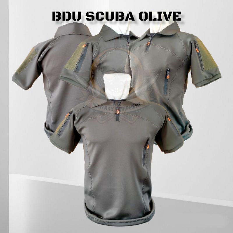 Jual BDU FULL SCUBA HIJAU OLIVE BAHAN SCUBA PREMIUM KAOS BDU TACTICAL TERBARU BDU COMBAT SHIRT ...