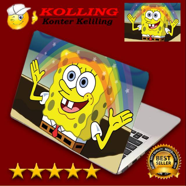 Jual Garskin Laptop spongebob pelangi Skin Laptop Stiker Laptop ...