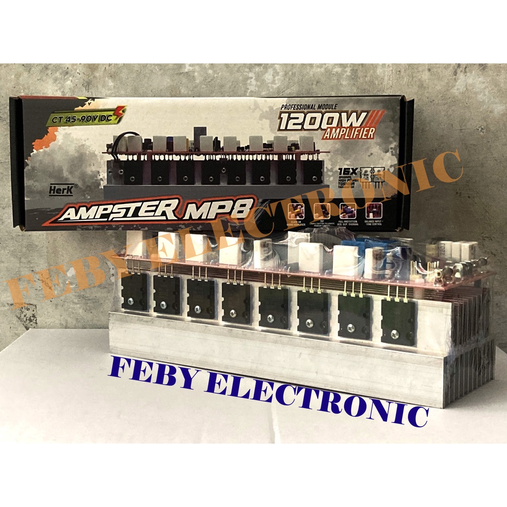 Jual KIT POWER AMPLIFIER MONO AMPSTER MP8 1200W CT 45-90V DC TOSHIBA ...