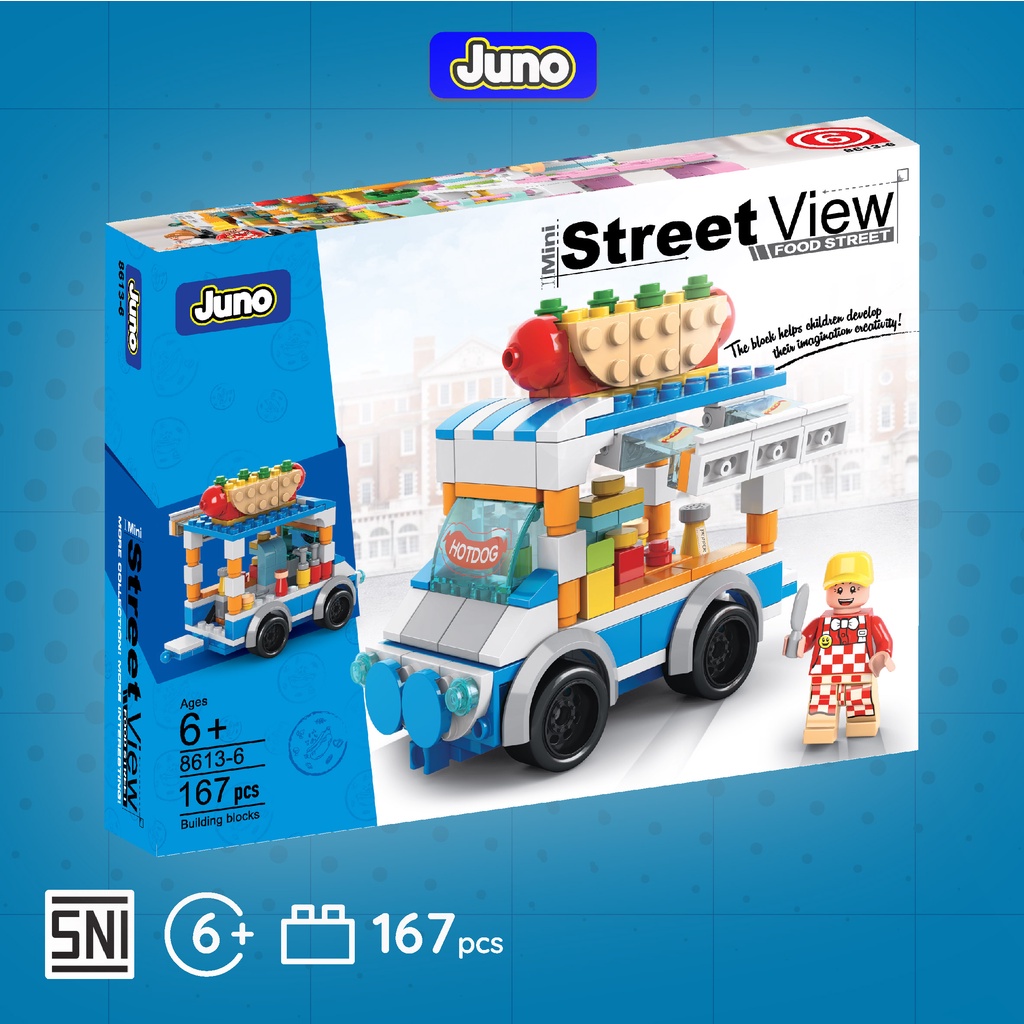 Jual Mainan Balok / Bricks Juno 8613-6 | HotDog Street Food | Mini Street View Series | Shopee ...