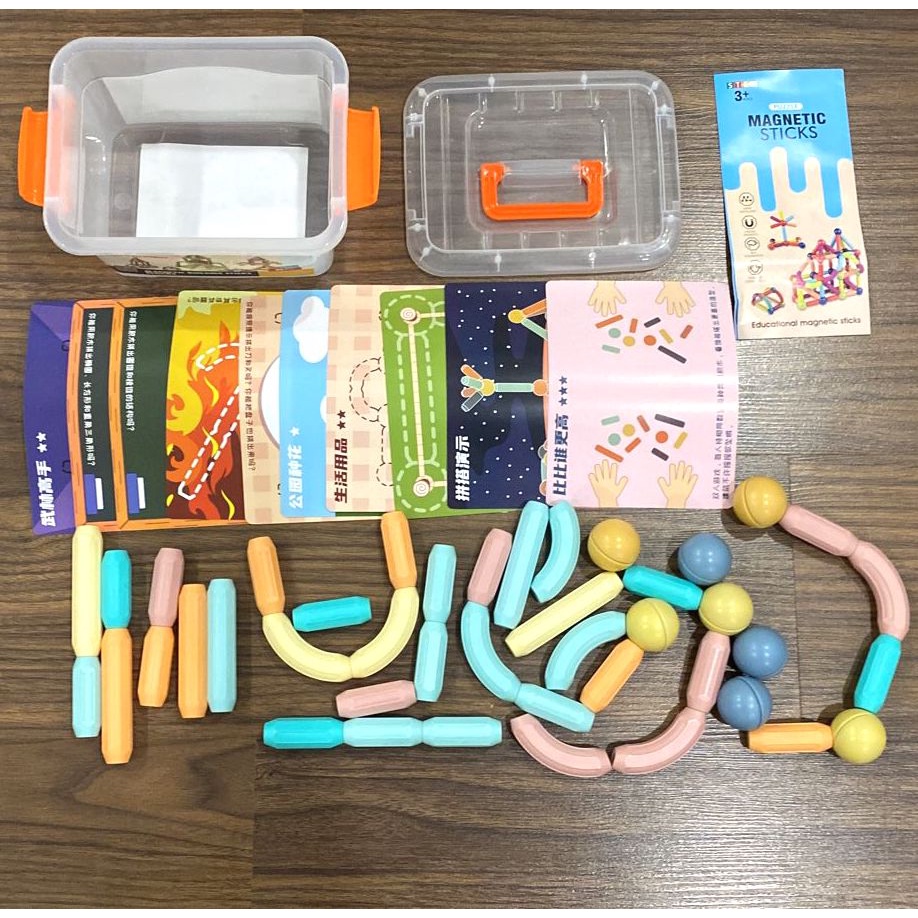 Jual MALOTOYS - Magnetic Sticks 39 54 78 Pcs PASTEL 39pcs 54pcs 78pcs ...