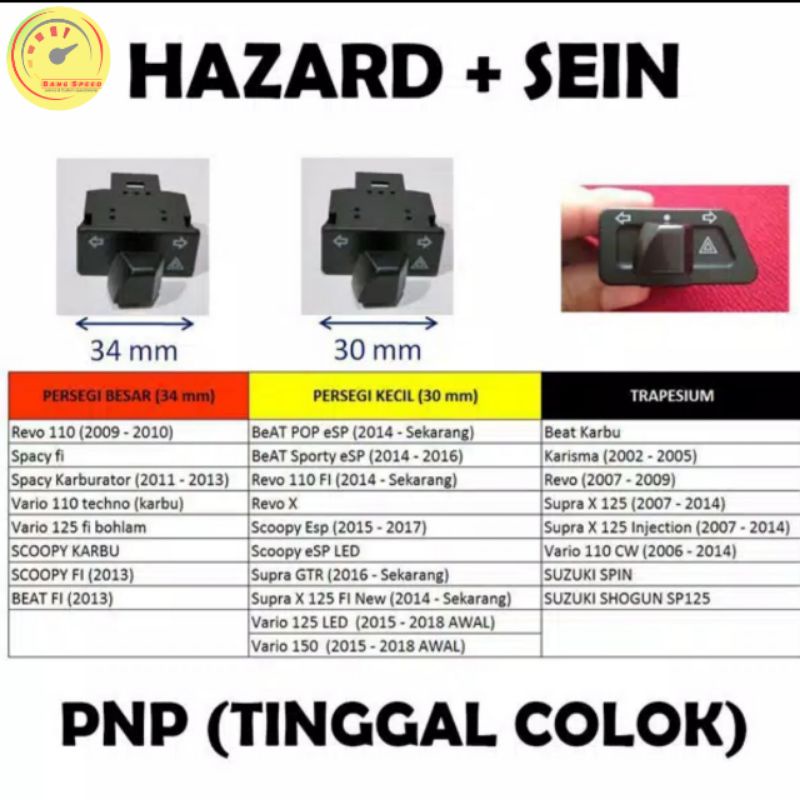 Jual Tombol Hazard + flasher PNP | Shopee Indonesia