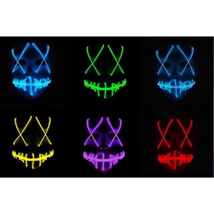 Jual Topeng Masker Led Full Face Hallowen Clubbing Mask The Purge ...