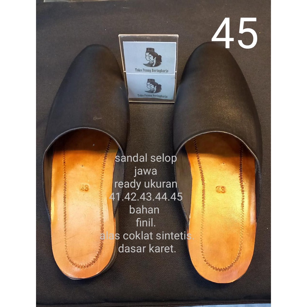 Jual Sandal Selop Traditional Adat Jawa Pria biasa Alas coklat | Shopee ...