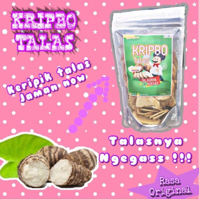 Jual Keripik Talas kripbo 100gram / keripik talas lokal / kripik talas ...
