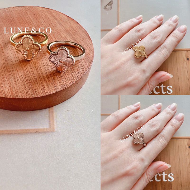 Jual Cincin Clover Polos Motif Garis Titanium Stainless CS253 | Shopee ...