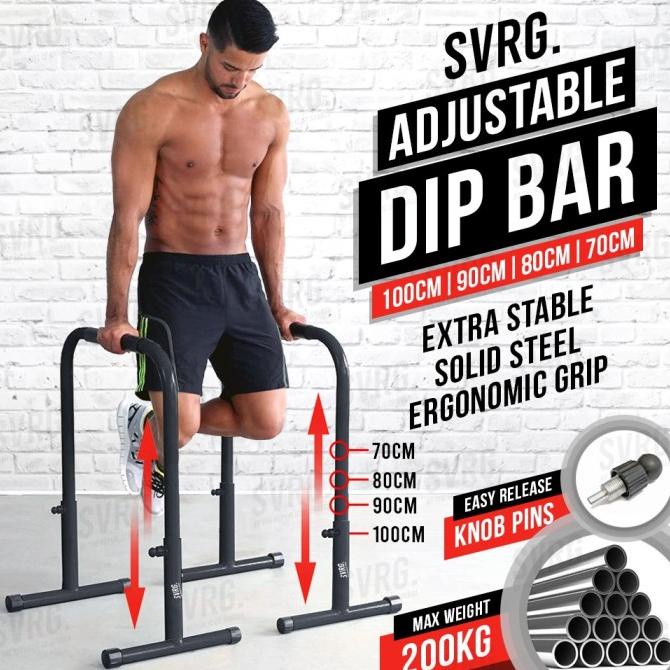 Jual Adjustable Dip Bar | Calisthenic | Dipping | Crossfit | Dips | | Shopee Indonesia