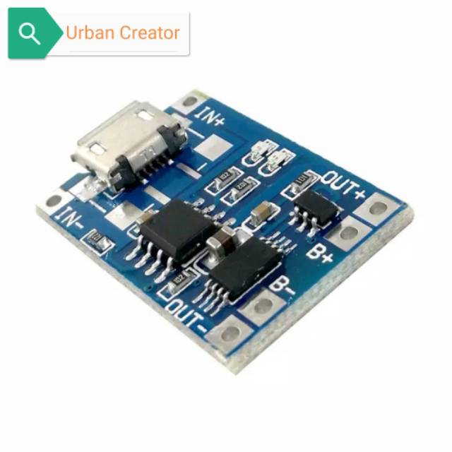 Jual Charger Baterai Lithium + Proteksi TP 4056 Mini usb 5V 1A | Shopee Indonesia