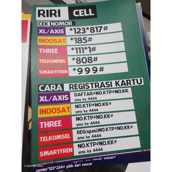 Jual Cetak poster A3 informasi poster cara ceknomber®istrasi kartu ...