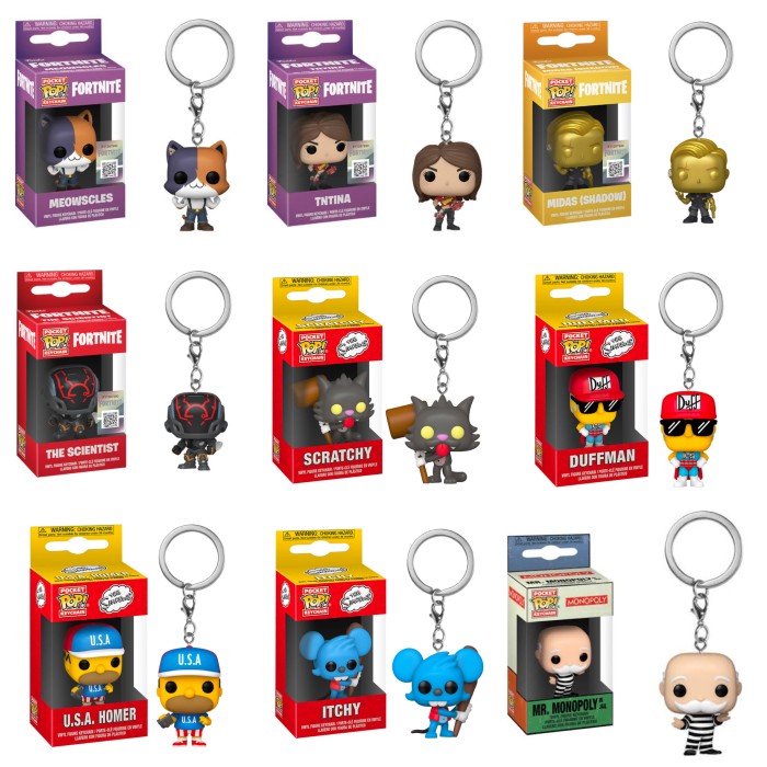 Jual Funko POP! Keychain (Fortnite, The Simpsons, Simpson, Mr. Monopoly ...