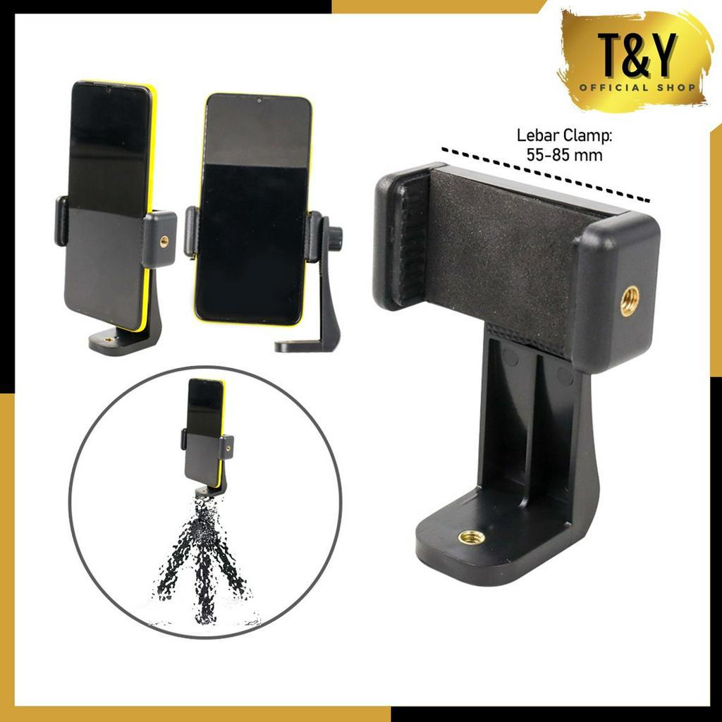 Jual T&Y Phone Holder Tripod 360° Adapter Cell Phone Clipper Holder ...