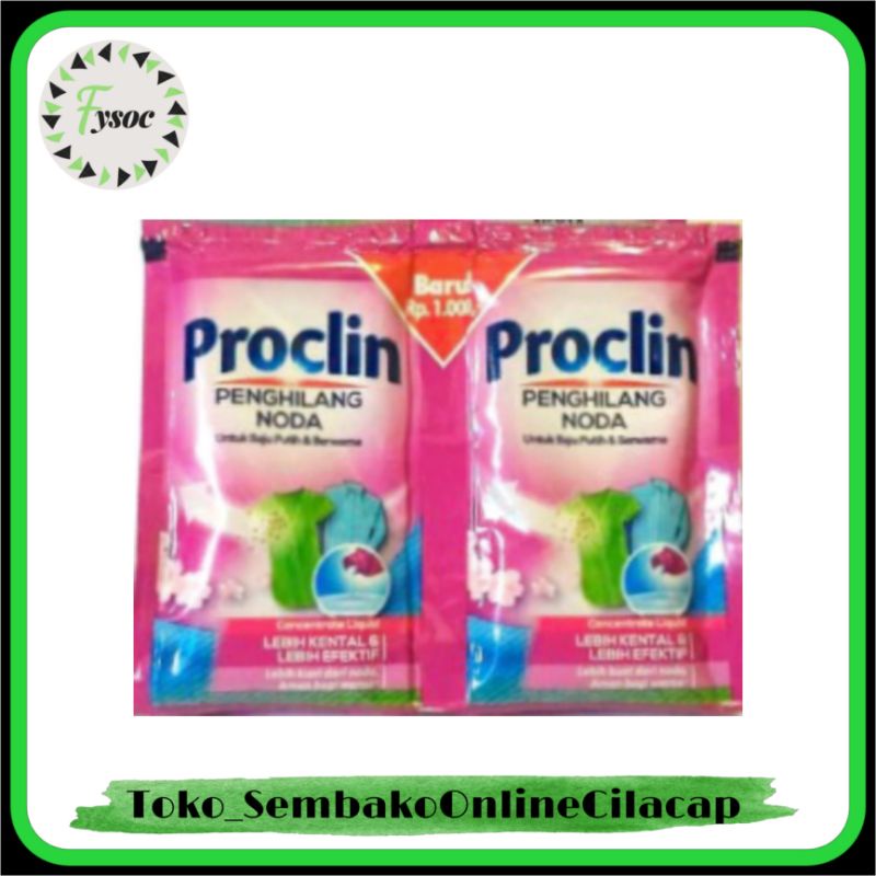 Jual PROCLIN UNGU PINK ( ISI 1 BARIS ATAU 2 SACHET) PEMUTIH PAKAIAN ...