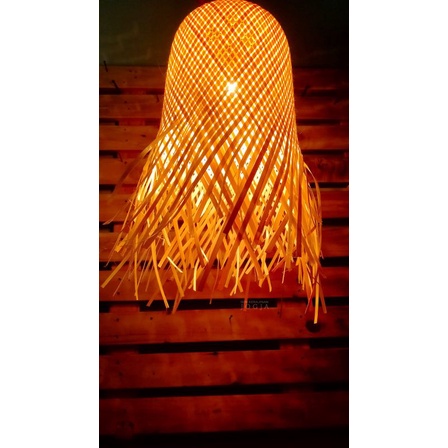 Jual Cup lampu bambu 28cm/homedecor/villa/ruangan/toko/kafe/kedai kopi ...