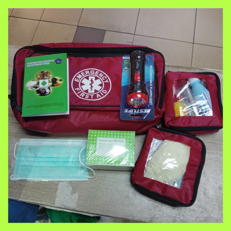 Jual Tas Emergency Selempang Isi Lengkap/Tas P3K First Aid Kit Tipe A ...