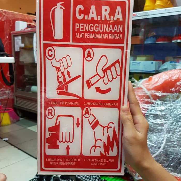 Jual SIGN AKRILIK K3 SAFETY CARA PENGGUNAAN APAR UK 15X30CM | Shopee ...