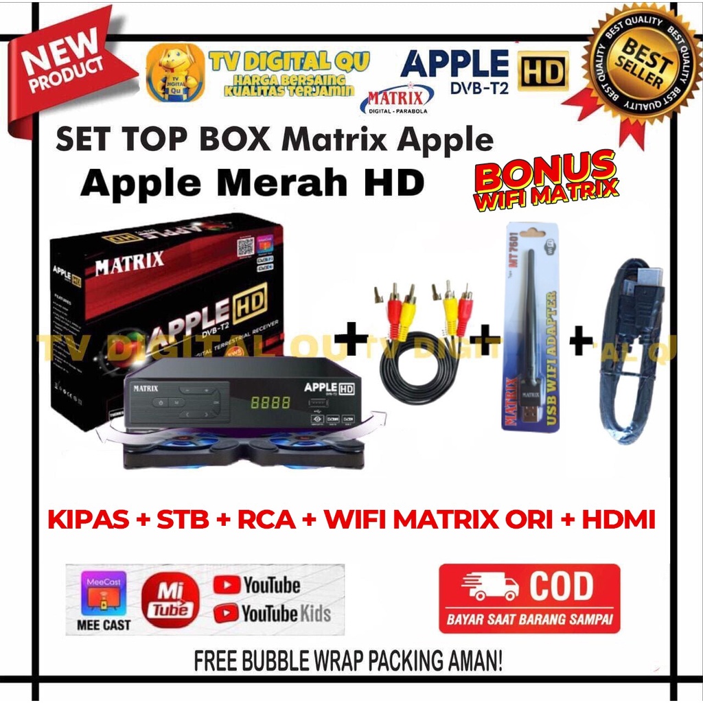 Jual Matrix Apple Merah/Silver/Kuning Super HD - STB TV Digital Youtube ...
