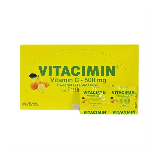 Jual Vitacimin 500 mg Rasa Lemon 2 Tablet | Shopee Indonesia