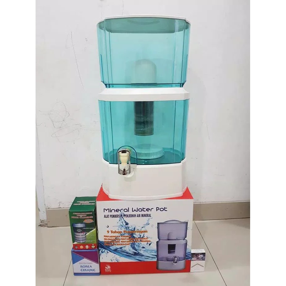 Jual bio energy water pot kotak 24 liter, mineral water pot, water ...