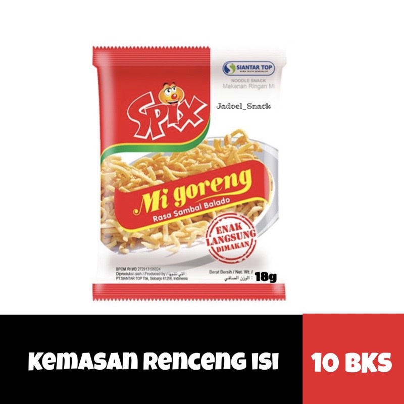 Jual MI SPIX RASA MI GORENG ISI 10 X 18 GR By JadoelSnack | Shopee ...