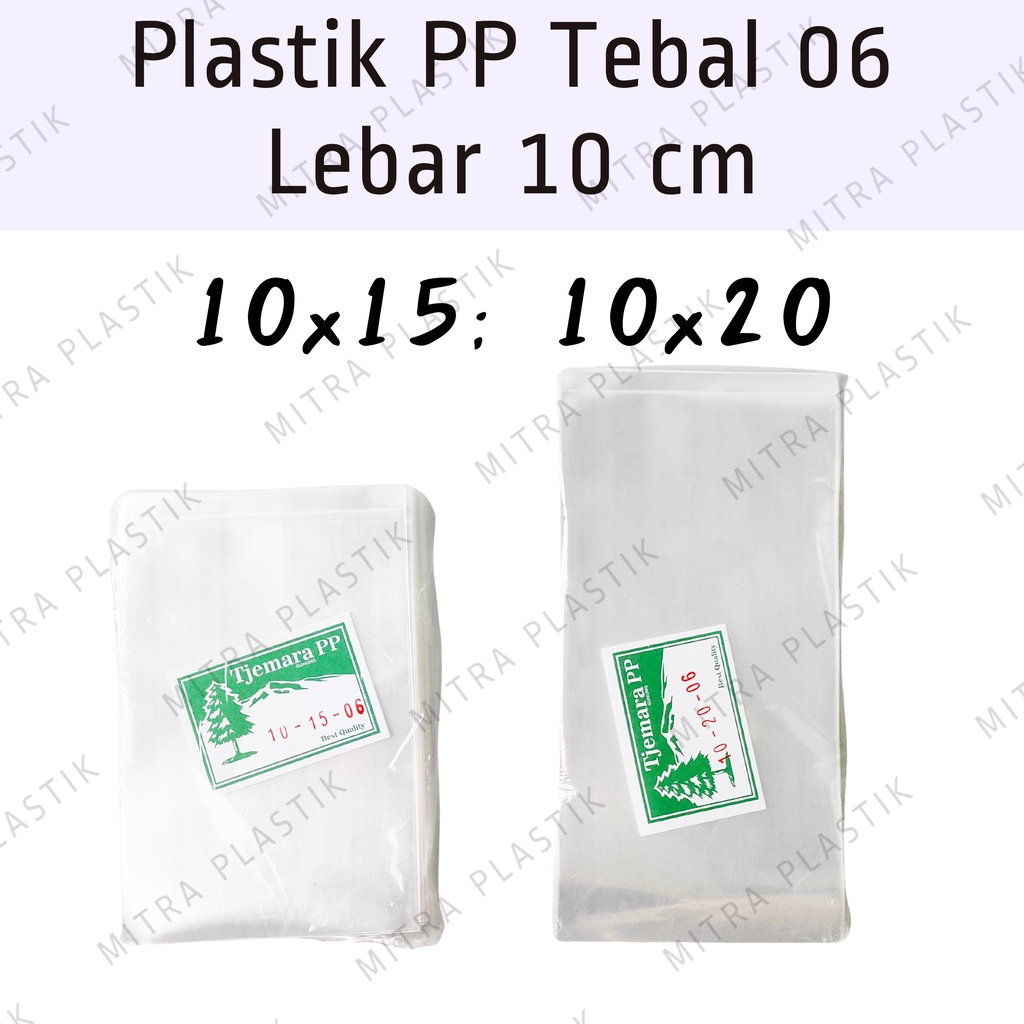 Jual Plastik PP Lebar 10 Tebal 06 10x15 10x20 Kantong Bening Transparan ...