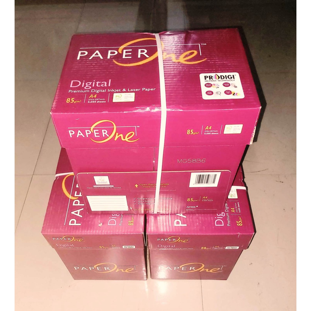 Jual Kertas HVS A4 85 gr 85 gsm 85gram PAPER ONE (GOJEK) | Shopee Indonesia