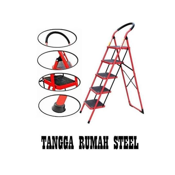 Jual STEP TANGGA RUMAH STEEL BESI 5S -Tangga Lipat 5 Step / Tangga ...