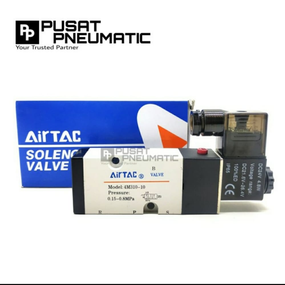 Jual Solenoid Valve 4m310 10 / 4m310-10 Airtac 220v ac/ 24v dc | Shopee ...
