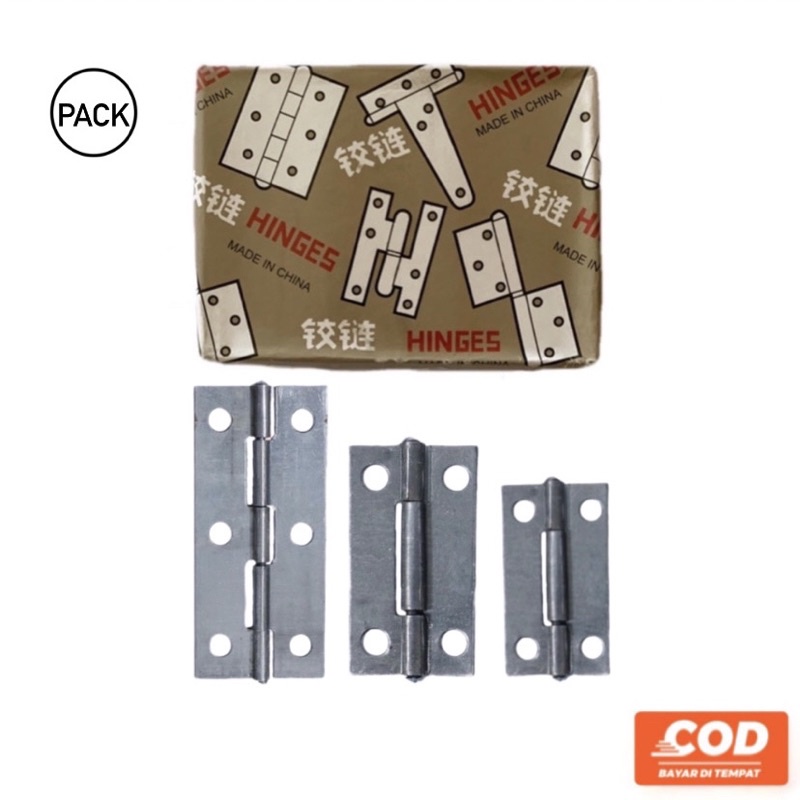 Jual (24 Pcs) Engsel Besi Tipis 1.5” 2” 2.5” RRT Hinges Pack 12 Set ...