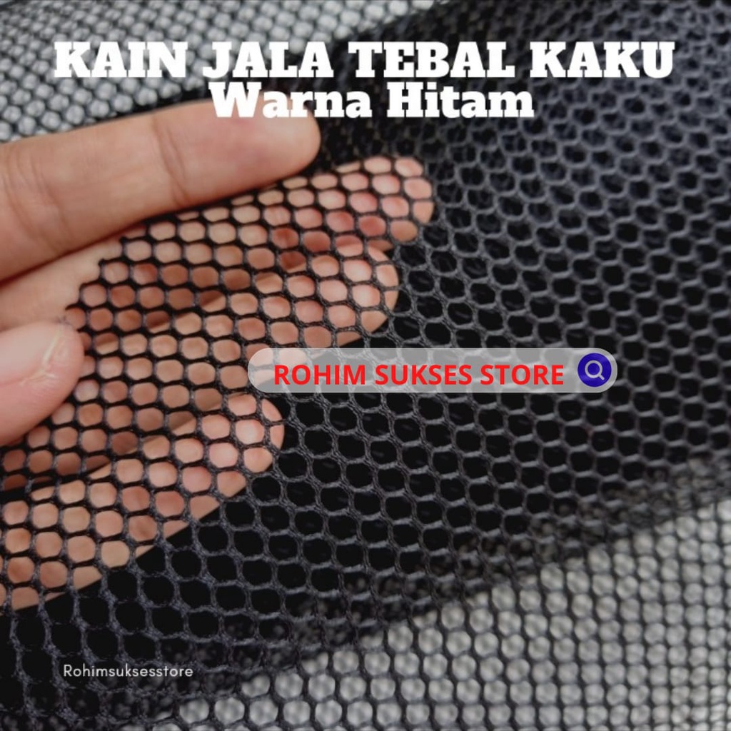 Jual KAIN JALA Jaring Kaku Tebal Kasar Eceran Meteran Murah Warna Hitam ...