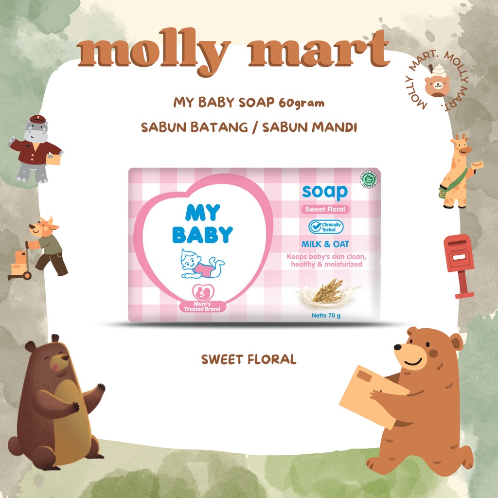 Jual MY BABY SOAP 60g / SABUN MANDI BAYI (SWEET FLORAL) | Shopee Indonesia
